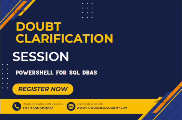 Doubt Clarification 1 Hr Session On Powershell For Sql Server Dbas April 28 2024